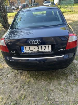 Blue Audi A4 2002 in Jelgava, with an engine capacity of 1.90 L and mileage of 317 thousand km for 650 €, photo 5 on AUTOMOTO.COM.LV