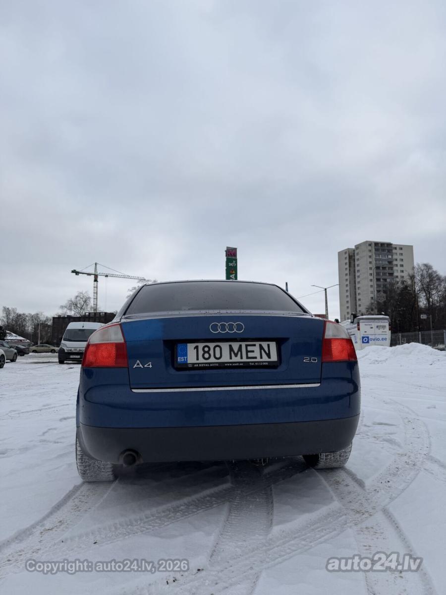 Blue Audi A4 2004 in Tallinn, with an engine capacity of 2.00 L and mileage of 178 thousand km for 2500 €, photo 4 on AUTOMOTO.COM.LV