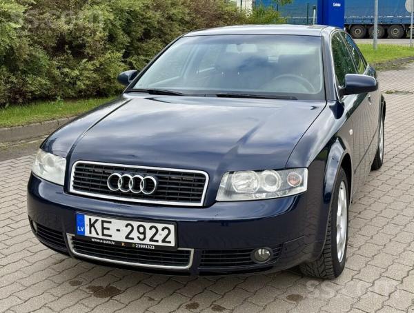 Ауди А4 2004 в Рига на AUTOMOTO.COM.LV Синий Ауди А4 2004 в Рига, объемом двигателя 2.00 л и пробегом 274 тыс. км за 1850 €, фото 1 на AUTOMOTO.COM.LV