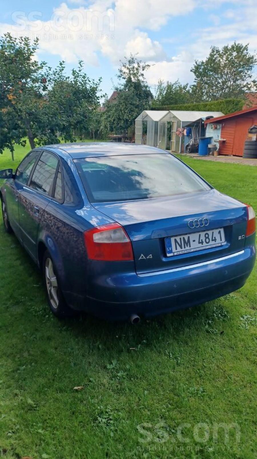 Blue Audi A4 2004 in Limbazi, with an engine capacity of 2.00 L and mileage of 193 thousand km for 650 €, photo 5 on AUTOMOTO.COM.LV