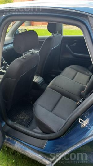 Blue Audi A4 2004 in Limbazi, with an engine capacity of 2.00 L and mileage of 193 thousand km for 650 €, photo 13 on AUTOMOTO.COM.LV