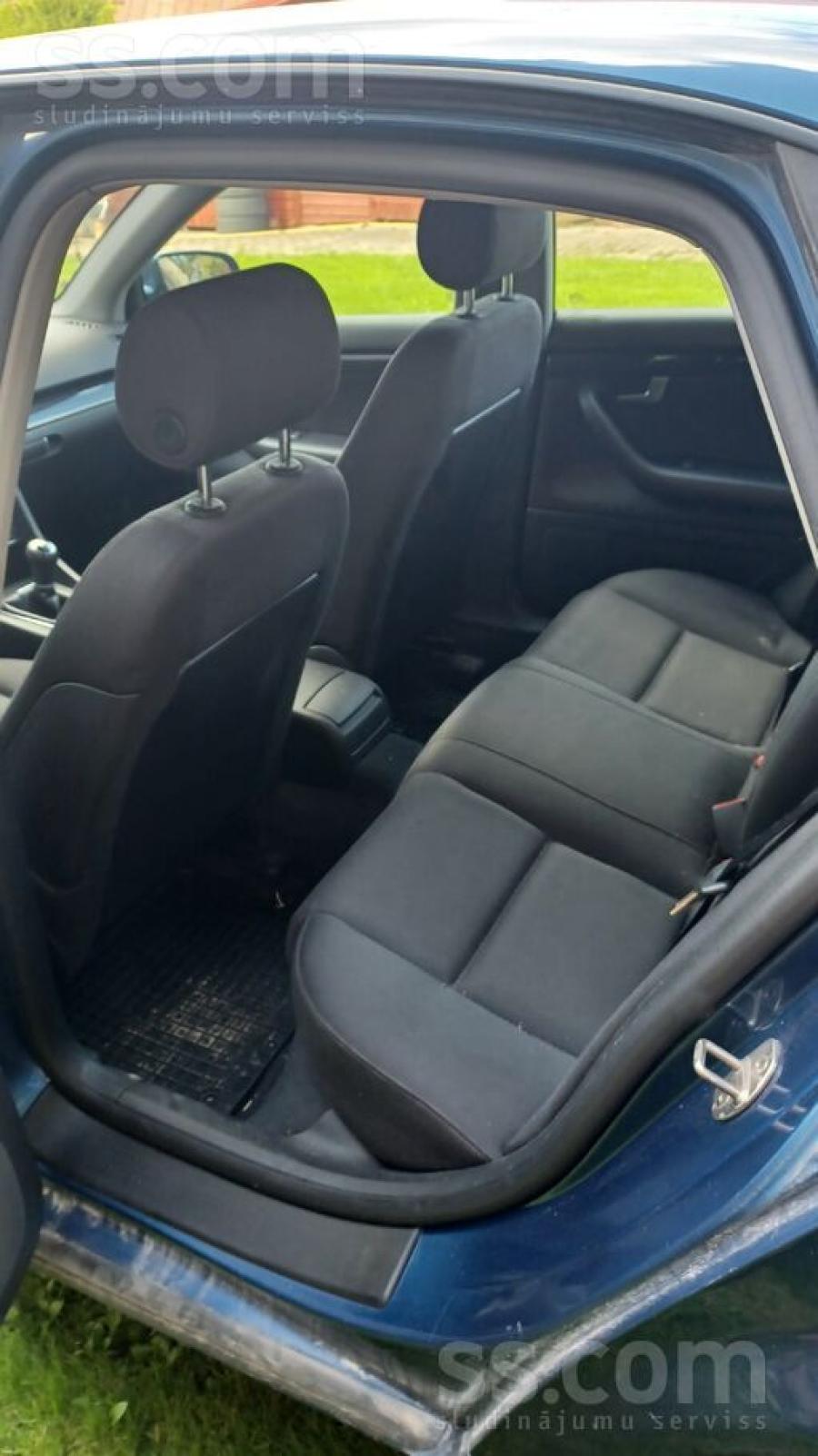 Blue Audi A4 2004 in Limbazi, with an engine capacity of 2.00 L and mileage of 193 thousand km for 650 €, photo 13 on AUTOMOTO.COM.LV