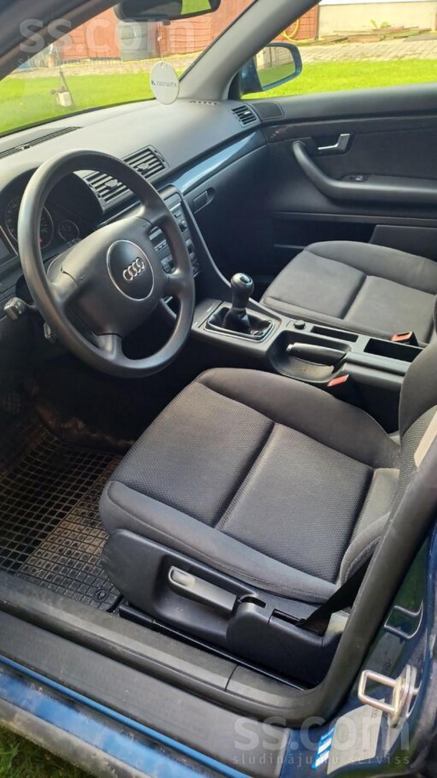 Blue Audi A4 2004 in Limbazi, with an engine capacity of 2.00 L and mileage of 193 thousand km for 650 €, photo 14 on AUTOMOTO.COM.LV