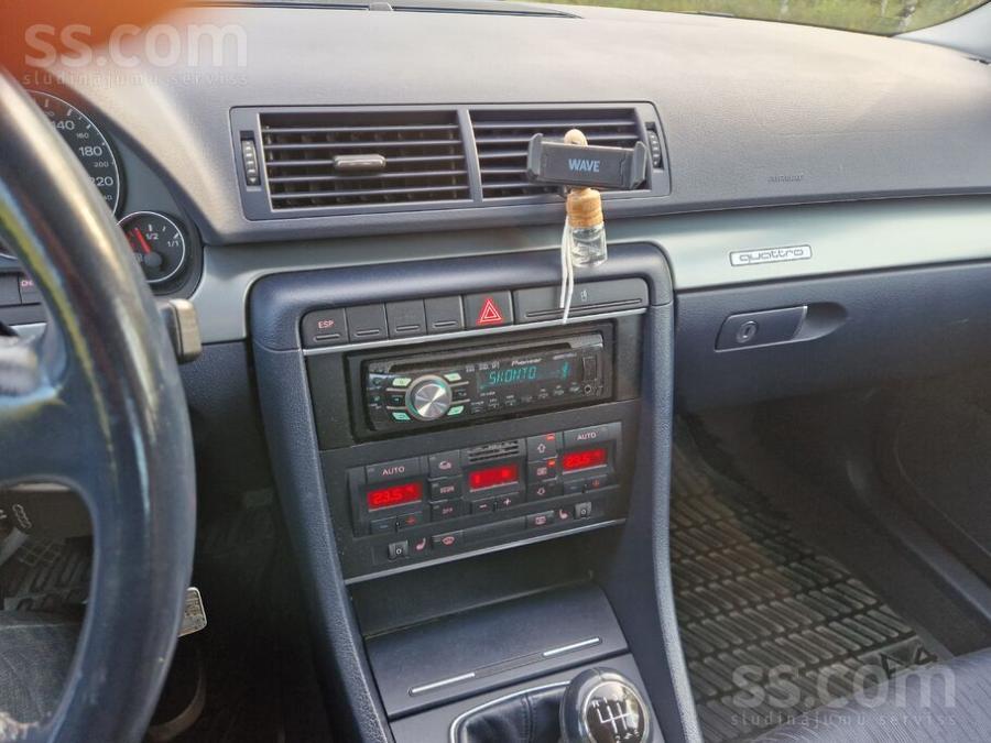 Blue Audi A4 2005 in Limbazi, with an engine capacity of 1.80 L and mileage of 293 thousand km for 3180 €, photo 15 on AUTOMOTO.COM.LV
