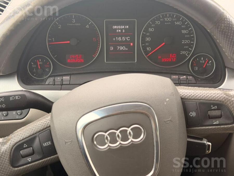 Zils Audi A4 2006 Rīga, ar dzinēja tilpumu 3.00 L un nobraukumu 390 tūkst. km par 3200 €, foto 15 vietnē AUTOMOTO.COM.LV