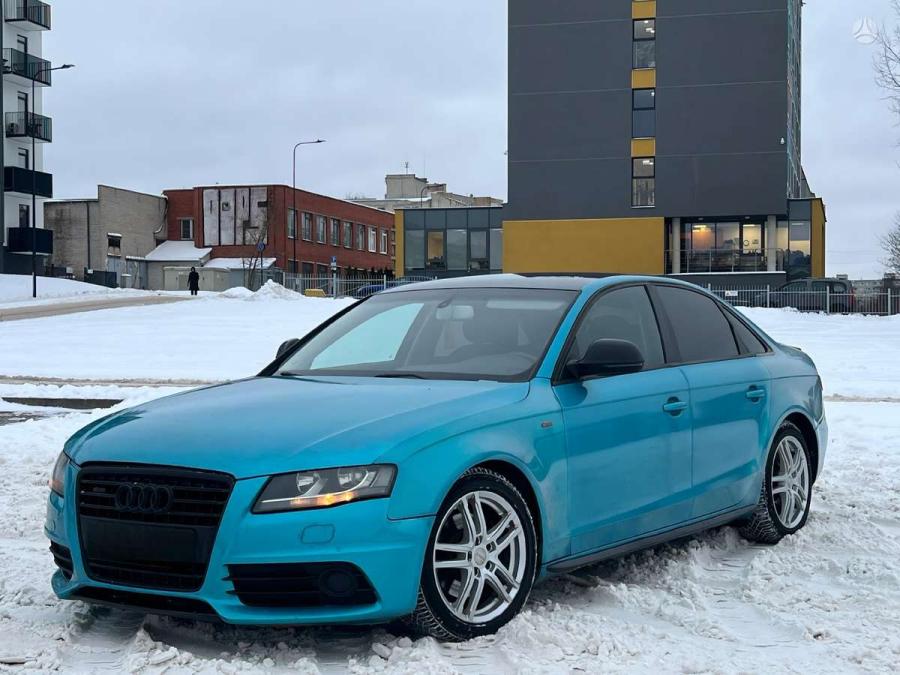 Blue Audi A4 2008 in Vilnius, with an engine capacity of 1.97 L and mileage of 399 thousand km for 3200 €, photo 1 on AUTOMOTO.COM.LV