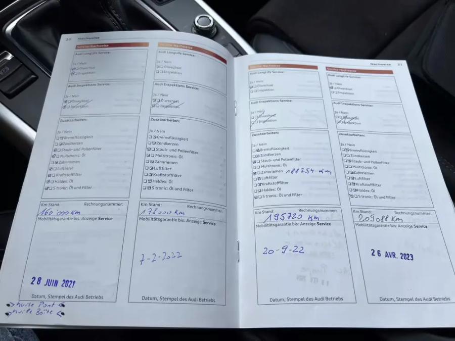 Blue Audi A4 2012 in Riga, with an engine capacity of 2.00 L and mileage of 257 thousand km for 10750 €, photo 30 on AUTOMOTO.COM.LV