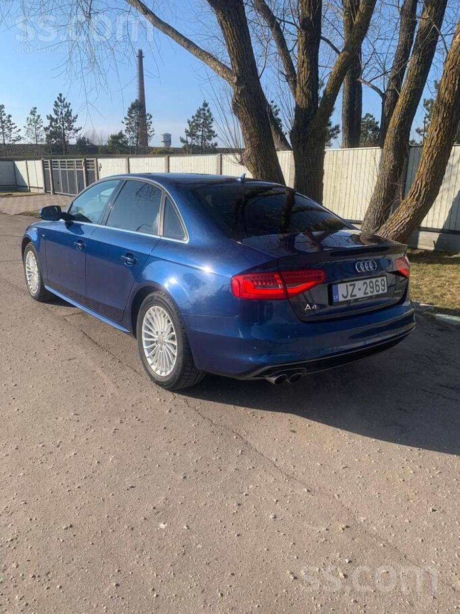 Zils Audi A4 2015 Liepāja, ar dzinēja tilpumu 2.00 L un nobraukumu 103 tūkst. km par 15500 €, foto 8 vietnē AUTOMOTO.COM.LV