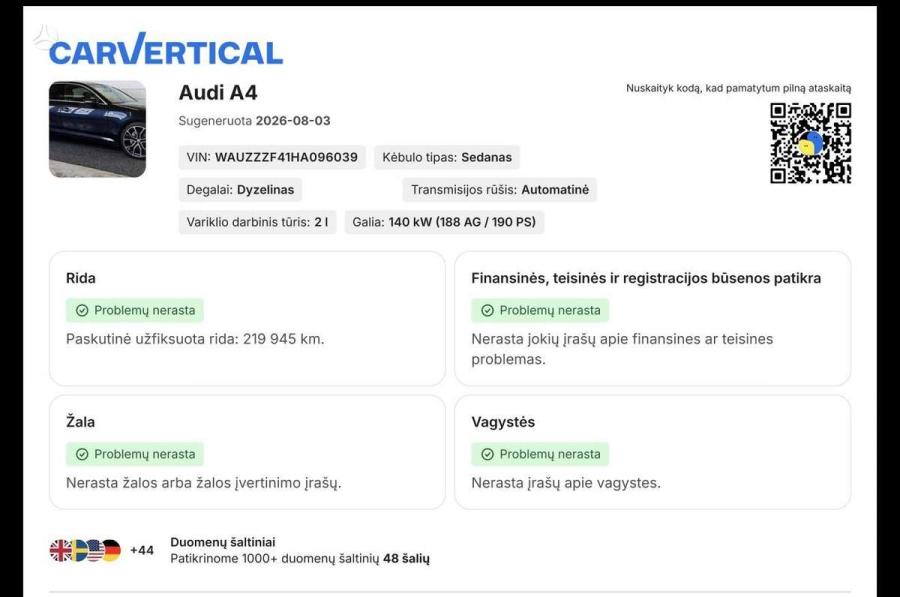 Blue Audi A4 2017 in Jonava, with an engine capacity of 1.97 L and mileage of 221 thousand km for 15250 €, photo 31 on AUTOMOTO.COM.LV