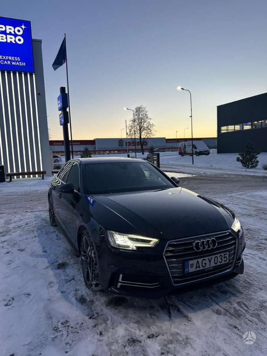 Blue Audi A4 2018 in Panevezys, with an engine capacity of 1.98 L and mileage of 145 thousand km for 16200 €, photo 2 on AUTOMOTO.COM.LV