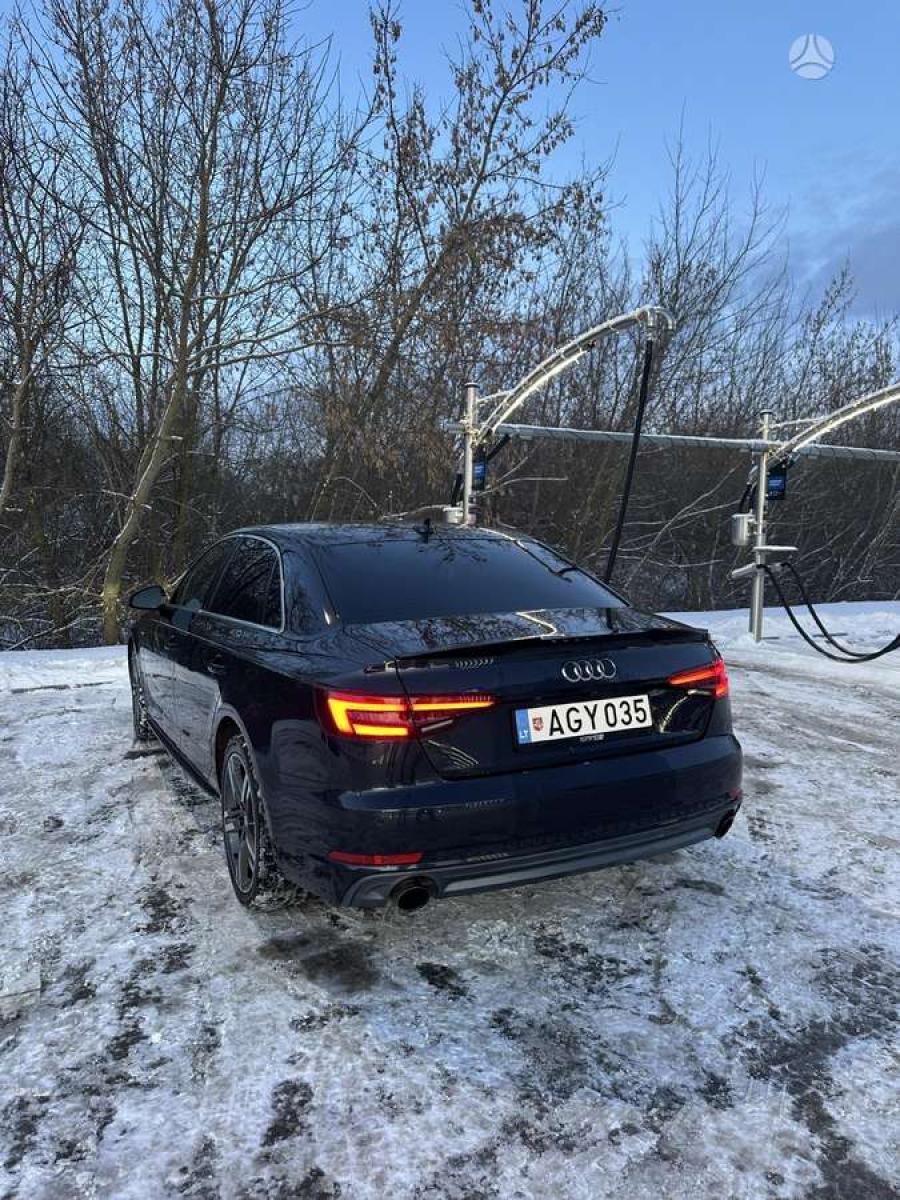 Blue Audi A4 2018 in Panevezys, with an engine capacity of 1.98 L and mileage of 145 thousand km for 16200 €, photo 4 on AUTOMOTO.COM.LV