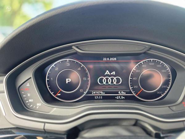 Blue Audi A4 2018 in Vilnius, with an engine capacity of 1.97 L and mileage of 24 thousand km for 12500 €, photo 8 on AUTOMOTO.COM.LV