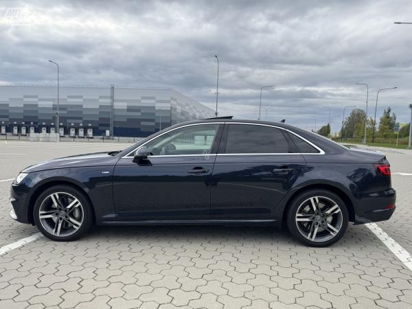 Blue Audi A4 2018 in Vilnius, with an engine capacity of 2.00 L and mileage of 111 thousand km for 16300 €, photo 4 on AUTOMOTO.COM.LV