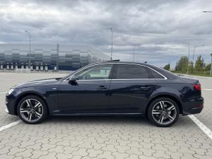 Blue Audi A4 2018 in Vilnius, with an engine capacity of 2.00 L and mileage of 111 thousand km for 16300 €, photo 4 on AUTOMOTO.COM.LV