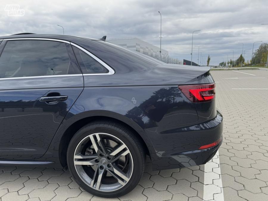Blue Audi A4 2018 in Vilnius, with an engine capacity of 2.00 L and mileage of 111 thousand km for 16300 €, photo 10 on AUTOMOTO.COM.LV
