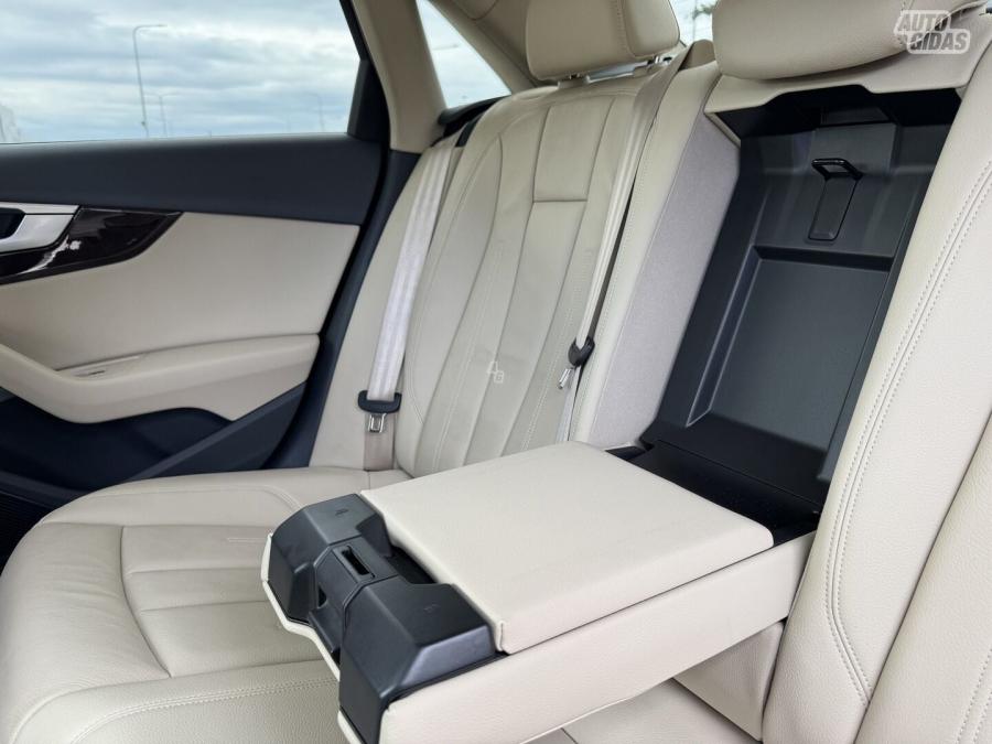 Blue Audi A4 2018 in Vilnius, with an engine capacity of 2.00 L and mileage of 111 thousand km for 16300 €, photo 16 on AUTOMOTO.COM.LV