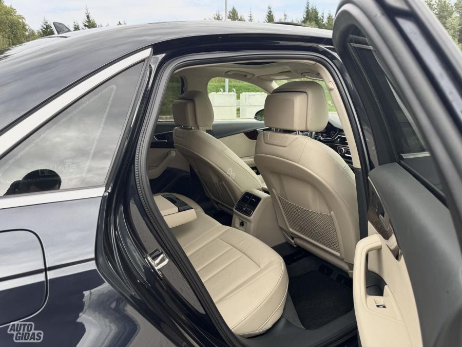 Blue Audi A4 2018 in Vilnius, with an engine capacity of 2.00 L and mileage of 111 thousand km for 16300 €, photo 21 on AUTOMOTO.COM.LV