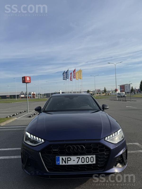 Blue Audi A4 2023 in Riga, with an engine capacity of 2.00 L and mileage of 55 thousand km for 35900 €, photo 4 on AUTOMOTO.COM.LV