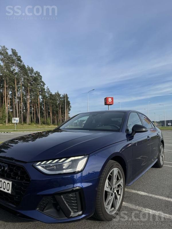 Blue Audi A4 2023 in Riga, with an engine capacity of 2.00 L and mileage of 55 thousand km for 35900 €, photo 5 on AUTOMOTO.COM.LV