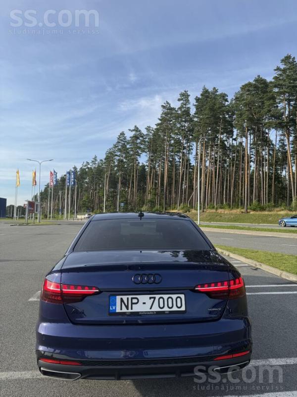 Blue Audi A4 2023 in Riga, with an engine capacity of 2.00 L and mileage of 55 thousand km for 35900 €, photo 6 on AUTOMOTO.COM.LV