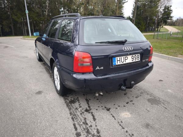 Blue Audi A4 1996 in Telschi, with an engine capacity of 1.90 L and mileage of 290 thousand km for 1350 €, photo 5 on AUTOMOTO.COM.LV
