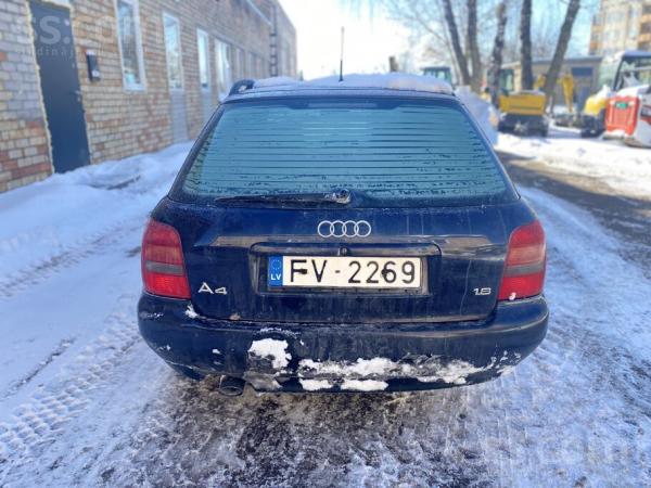Blue Audi A4 1997 in Jelgava, with an engine capacity of 1.80 L and mileage of 372 thousand km for 400 €, photo 6 on AUTOMOTO.COM.LV