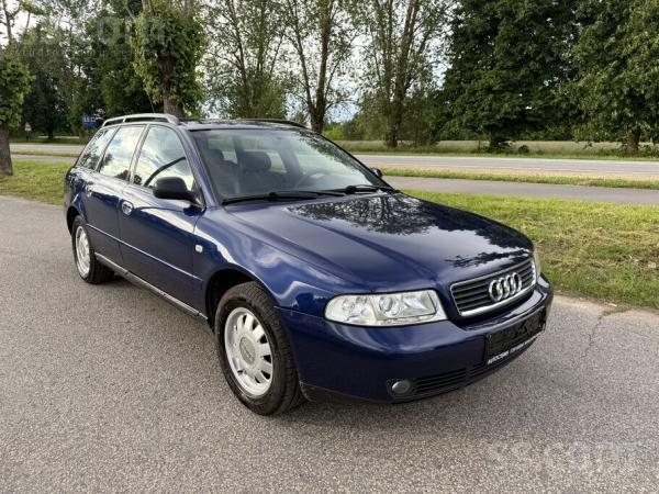 Blue Audi A4 1999 in Ogre, with an engine capacity of 1.60 L and mileage of 300 thousand km for 2399 €, photo 1 on AUTOMOTO.COM.LV