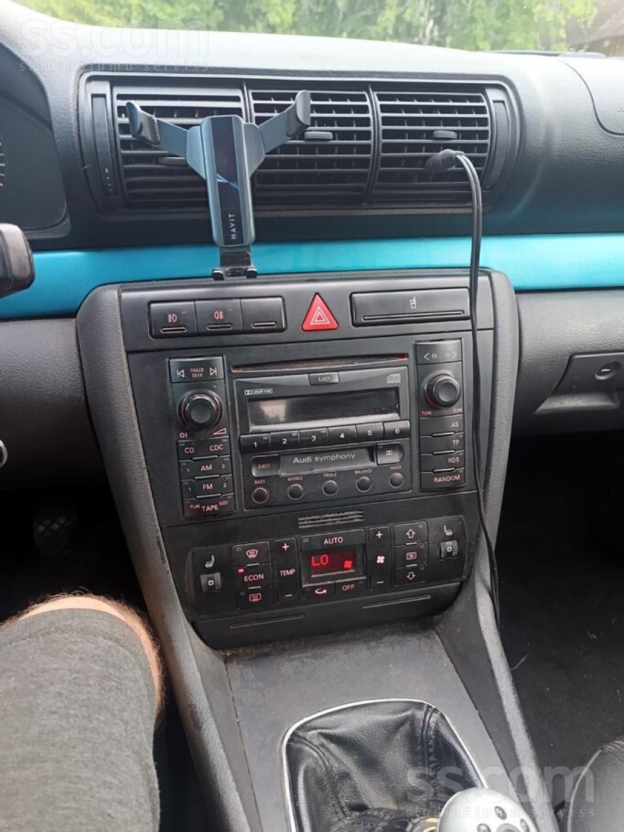 Blue Audi A4 1999 in Ventspils, with an engine capacity of 1.90 L and mileage of 325 thousand km for 1000 €, photo 7 on AUTOMOTO.COM.LV