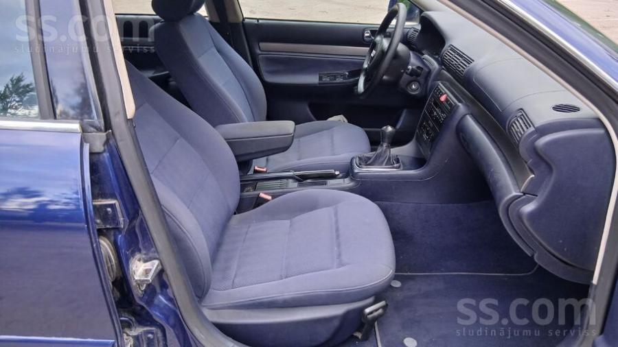 Blue Audi A4 1999 in Ogre, with an engine capacity of 1.90 L and mileage of 408 thousand km for 2650 €, photo 12 on AUTOMOTO.COM.LV
