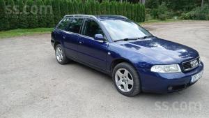 Zils Audi A4 1999 Ogre, ar dzinēja tilpumu 1.90 L un nobraukumu 409 tūkst. km par 2590 €, foto  vietnē AUTOMOTO.COM.LV
