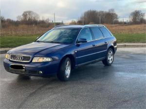 Zils Audi A4 2000 Klaipėda, ar dzinēja tilpumu 1.90 L un nobraukumu 458 tūkst. km par 1300 €, foto  vietnē AUTOMOTO.COM.LV
