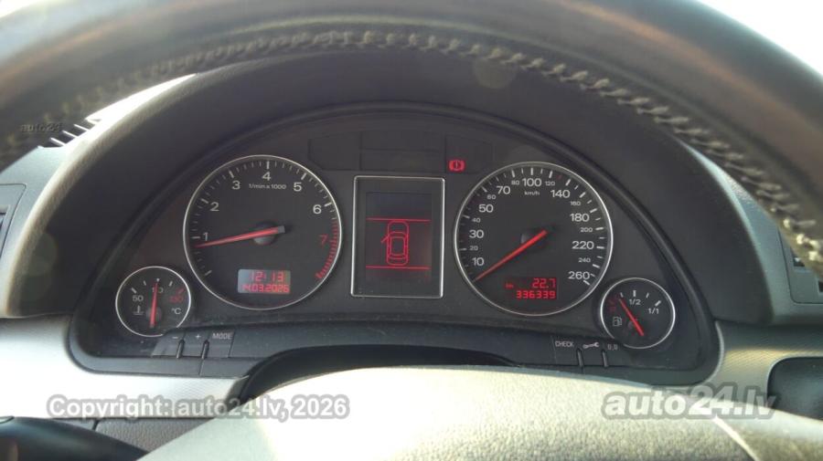 Blue Audi A4 2001 in Tallinn, with an engine capacity of 3.00 L and mileage of 336 thousand km for 3499 €, photo 10 on AUTOMOTO.COM.LV