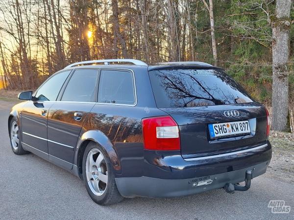 Blue Audi A4 2001 in Mazeikiai, with an engine capacity of 1.90 L and mileage of 269 thousand km for 2600 €, photo 9 on AUTOMOTO.COM.LV