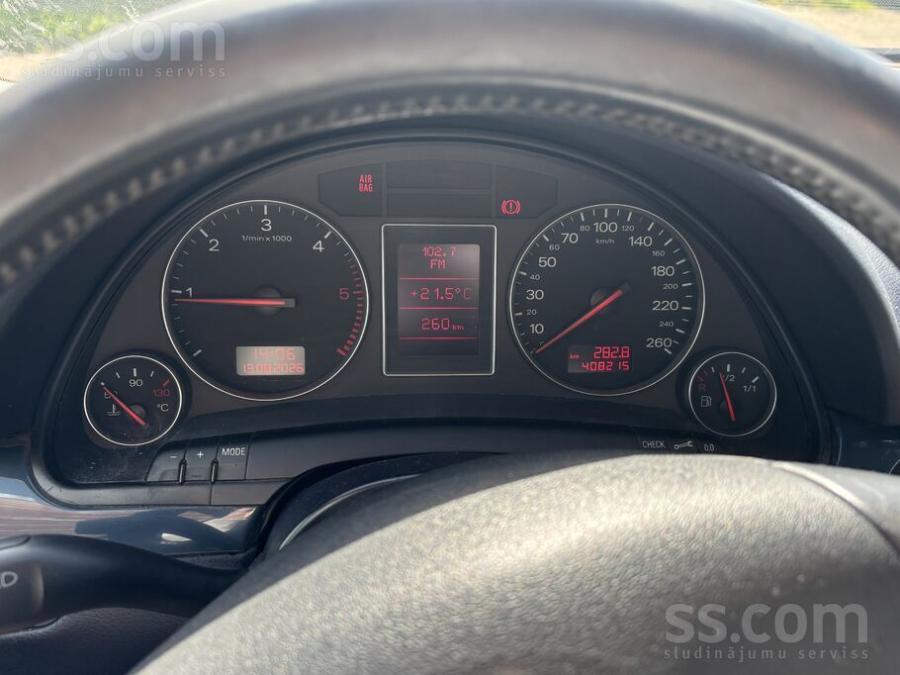 Blue Audi A4 2001 in Rezekne, with an engine capacity of 1.90 L and mileage of 408 thousand km for 1600 €, photo 8 on AUTOMOTO.COM.LV