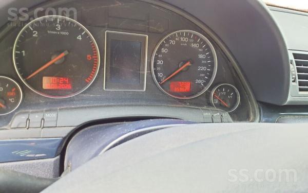 Blue Audi A4 2002 in Riga, with an engine capacity of 1.90 L and mileage of 360 thousand km for 550 €, photo 6 on AUTOMOTO.COM.LV