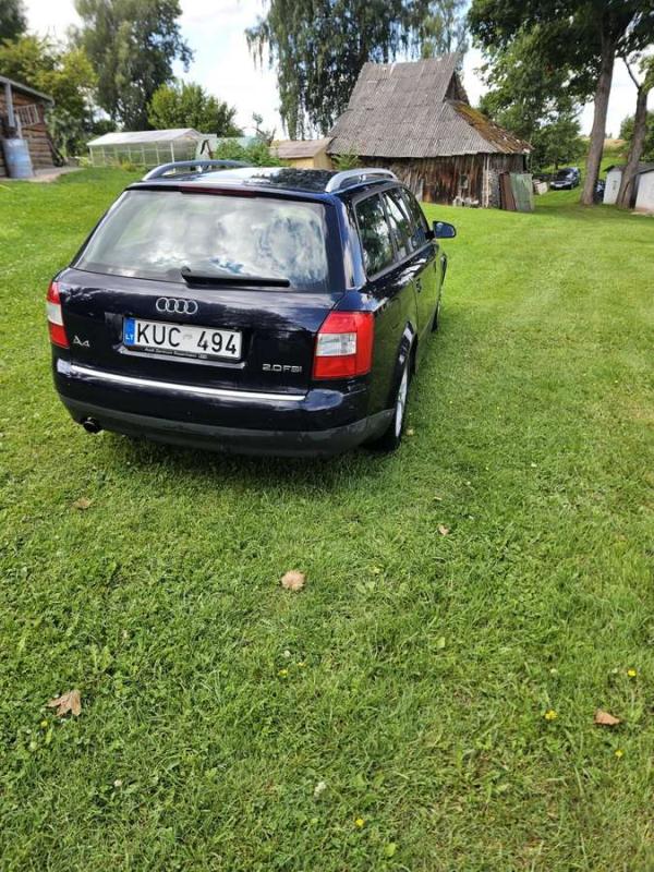 Blue Audi A4 2002 in Utena, with an engine capacity of 1.98 L and mileage of 221 thousand km for 1000 €, photo 4 on AUTOMOTO.COM.LV