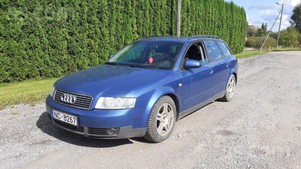 Audi A4 2002 in Balvi on AUTOMOTO.COM.LV Blue Audi A4 2002 in Balvi, with an engine capacity of 2.50 L and mileage of 360 thousand km for 2600 €, photo 1 on AUTOMOTO.COM.LV