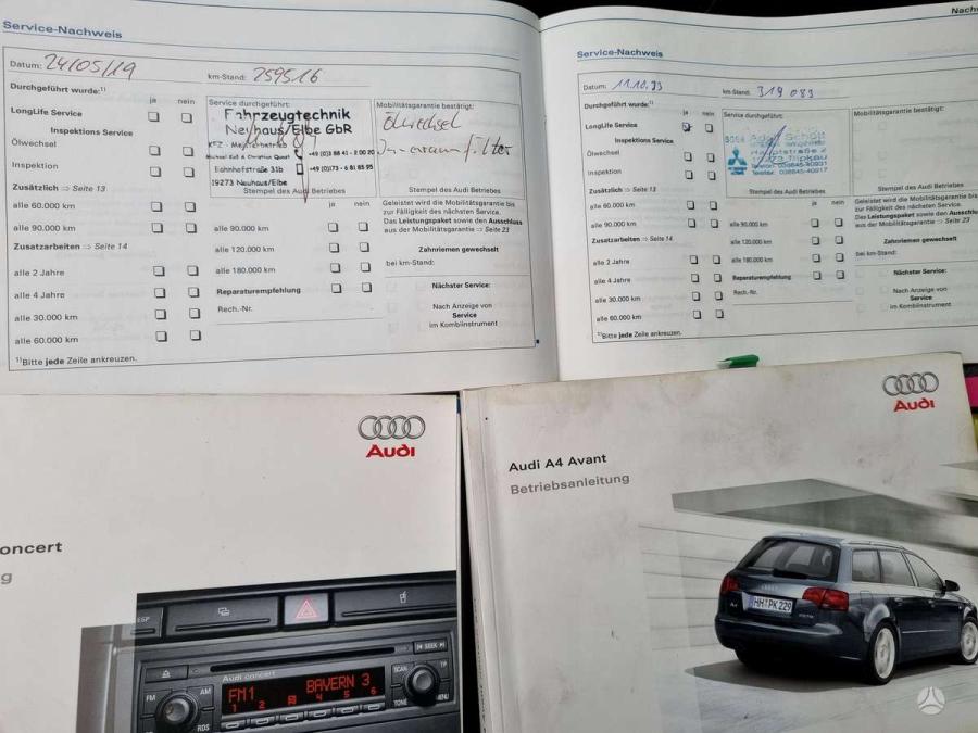 Синий Ауди А4 2004 в Ионава, объемом двигателя 2.97 л и пробегом 342 тыс. км за 2999 €, фото 27 на AUTOMOTO.COM.LV