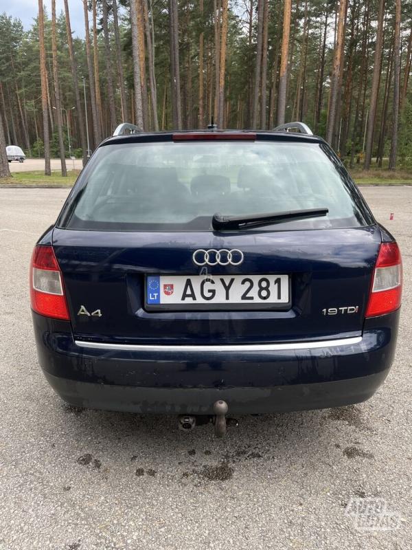 Ауди А4 2004 в Друскининкай на AUTOMOTO.COM.LV Синий Ауди А4 2004 в Друскининкай, объемом двигателя 1.90 л и пробегом 360 тыс. км за 1000 €, фото 8 на AUTOMOTO.COM.LV