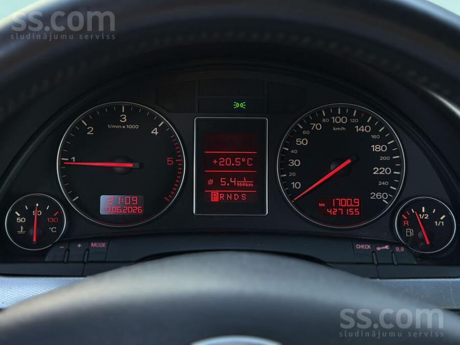 Blue Audi A4 2005 in Riga, with an engine capacity of 1.90 L and mileage of 426 thousand km for 2250 €, photo 17 on AUTOMOTO.COM.LV