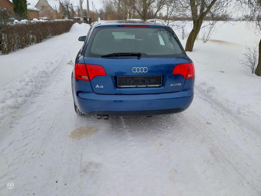 Blue Audi A4 2006 in Kedainiai, with an engine capacity of 1.99 L and mileage of 210 thousand km for 3150 €, photo 6 on AUTOMOTO.COM.LV