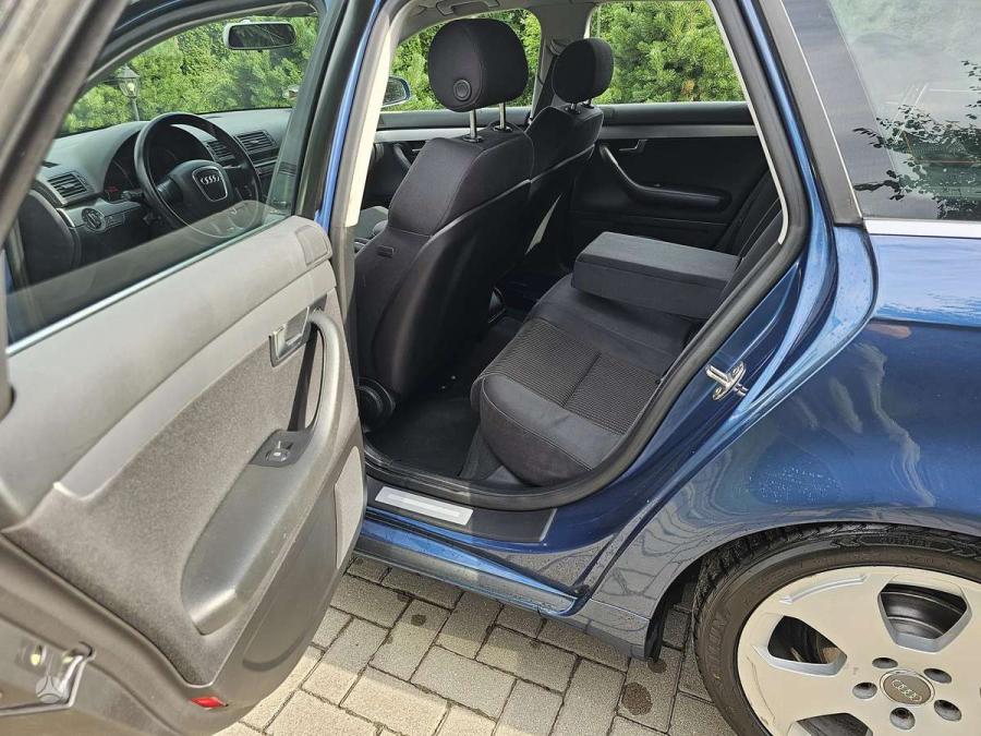 Blue Audi A4 2007 in Kaunas, with an engine capacity of 1.90 L and mileage of 191 thousand km for 3450 €, photo 19 on AUTOMOTO.COM.LV