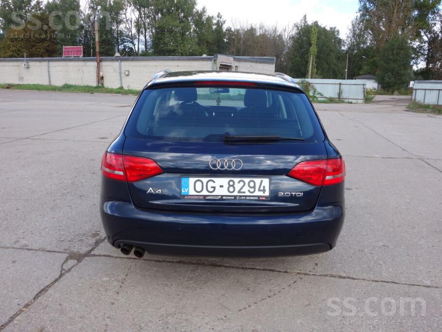 Blue Audi A4 2008 in Riga, with an engine capacity of 2.00 L and mileage of 0 thousand km for 4650 €, photo 5 on AUTOMOTO.COM.LV