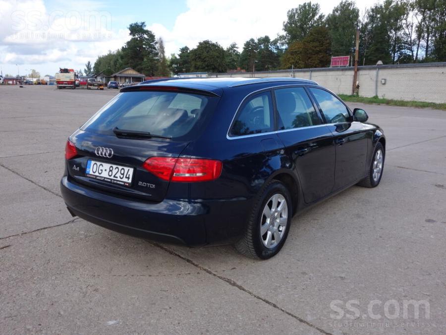 Blue Audi A4 2008 in Riga, with an engine capacity of 2.00 L and mileage of 0 thousand km for 4650 €, photo 13 on AUTOMOTO.COM.LV