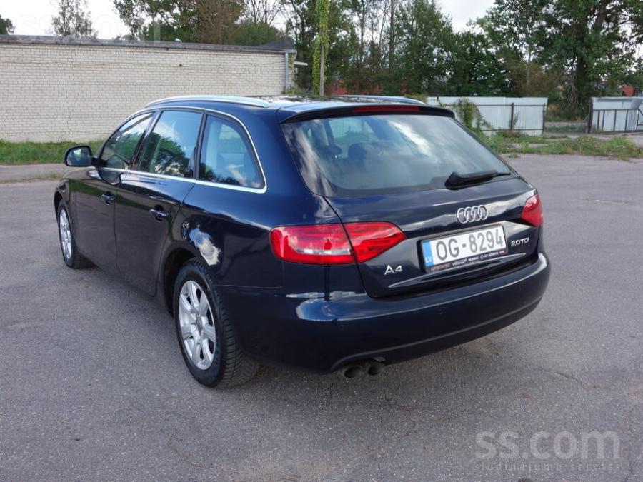 Blue Audi A4 2008 in Riga, with an engine capacity of 2.00 L and mileage of 0 thousand km for 4650 €, photo 28 on AUTOMOTO.COM.LV