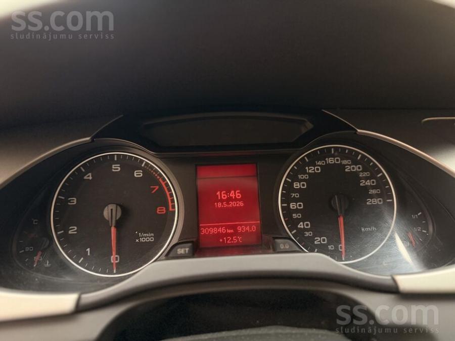 Blue Audi A4 2008 in Riga, with an engine capacity of 1.80 L and mileage of 310 thousand km for 1990 €, photo 12 on AUTOMOTO.COM.LV