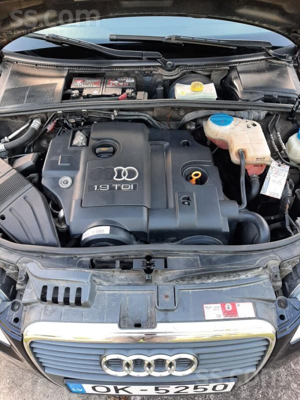 Blue Audi A4 2008 in Liepaja, with an engine capacity of 1.90 L and mileage of 391 thousand km for 2650 €, photo 11 on AUTOMOTO.COM.LV