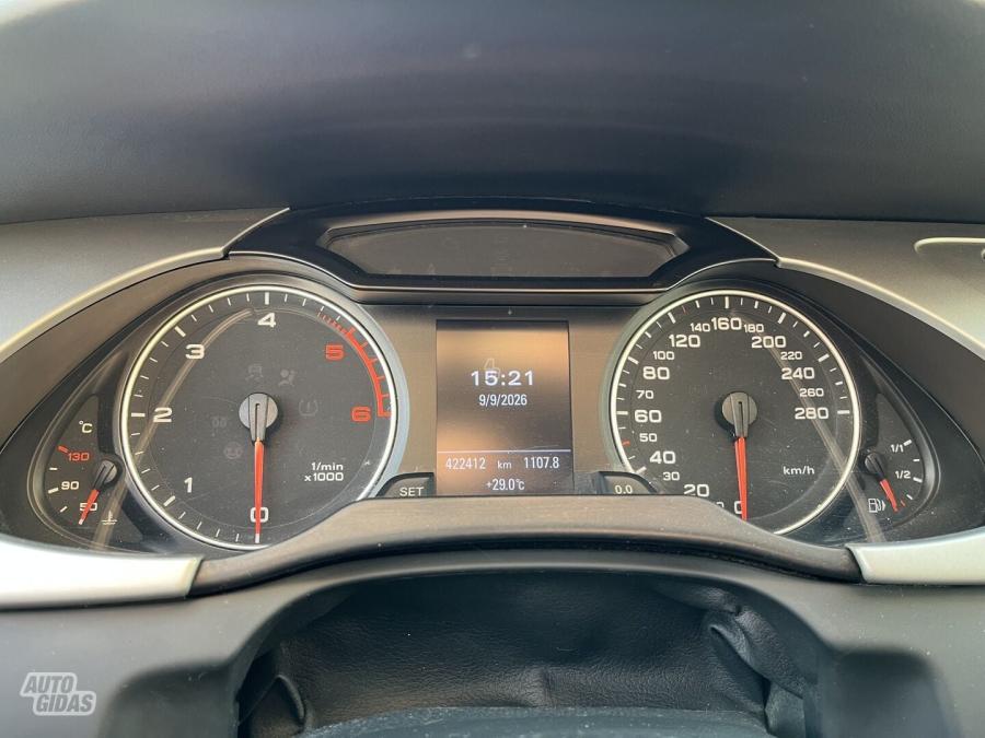 Blue Audi A4 2008 in Vilnius, with an engine capacity of 2.00 L and mileage of 425 thousand km for 4000 €, photo 9 on AUTOMOTO.COM.LV
