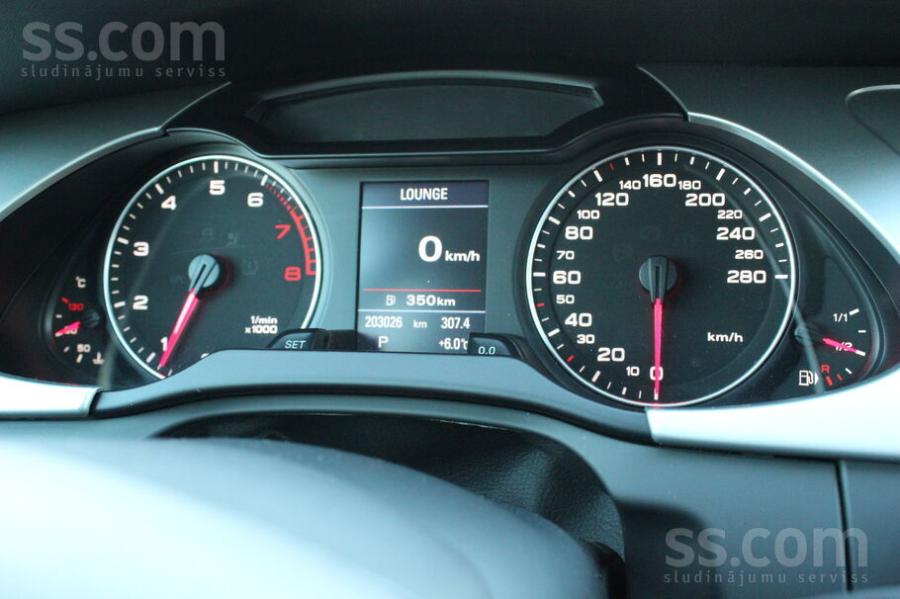 Blue Audi A4 2009 in Riga, with an engine capacity of 2.00 L and mileage of 203 thousand km for 5990 €, photo 19 on AUTOMOTO.COM.LV
