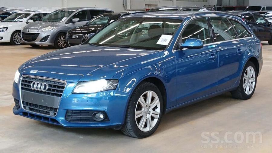 Blue Audi A4 2009 in Riga, with an engine capacity of 2.00 L and mileage of 255 thousand km for 6480 €, photo 1 on AUTOMOTO.COM.LV